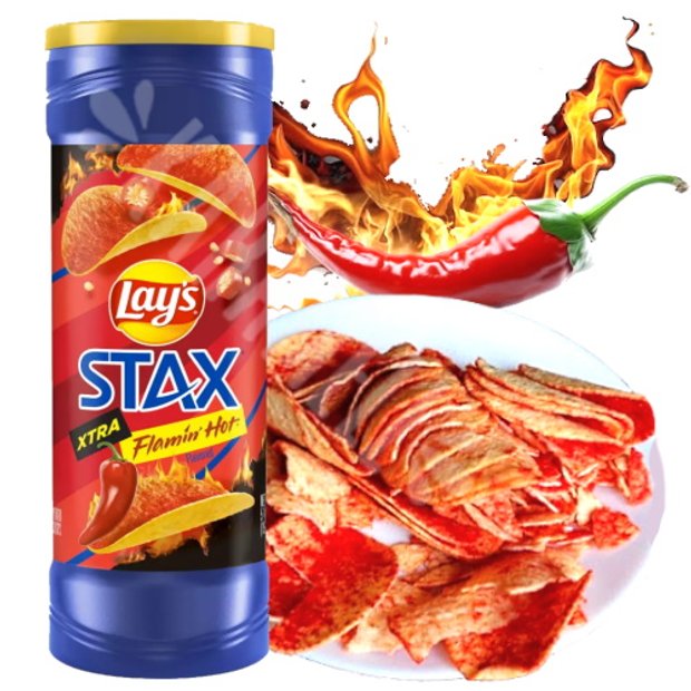 Salgadinho Xtra Flamin Hot - Lay's Stax - Importado México | Karamell Store
