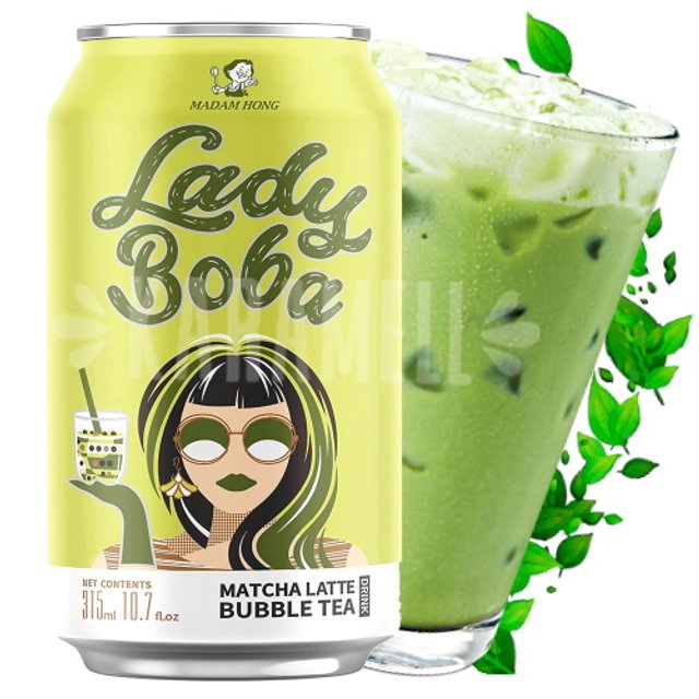 Bebida Matcha Latte Bubble Tea Lady Boba - Importado | Karamell Store