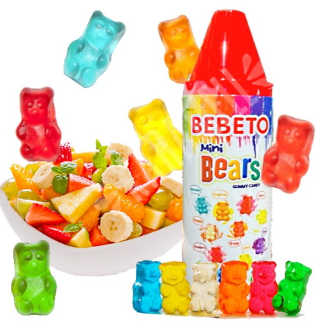 Lapis Gummy Gigante Mini Bears Candy Tampa Vermelha - Bebeto - Turquia ...