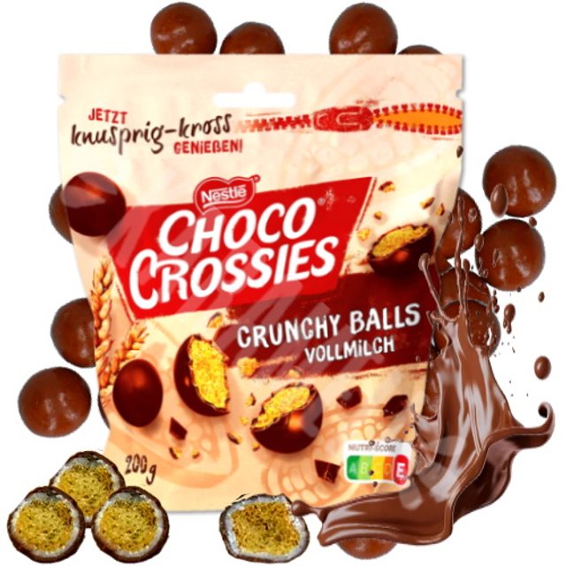 Choco Crossies Crunchy Balls Chocolate Vollmilch - Importado Alemanha ...