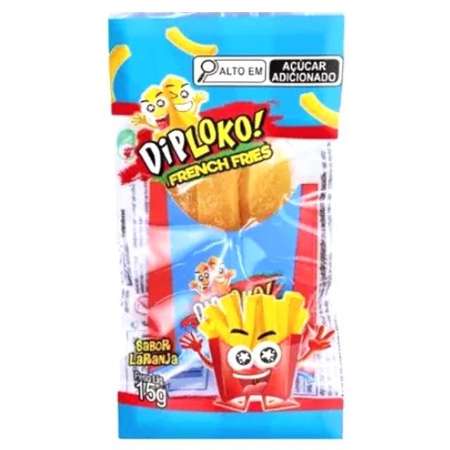Bala Dip Loko French Fries Sabor Laranja - Importado | Karamell Store