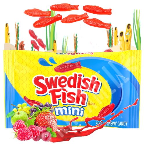 Swedish Fish Mini Balas Frutadas - Mondelez - Importado Canadá ...