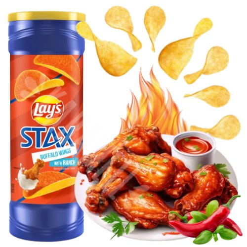 Salgadinho Lay's Stax Buffalo Wings With Ranch - Importado México ...