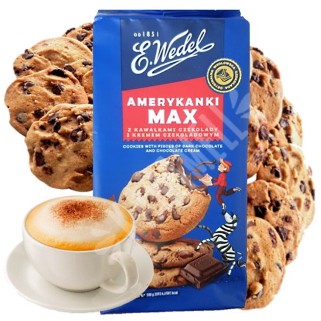 Cookies Amerykanky Max Biscoitos - E. Wedel - Importado Polônia ...