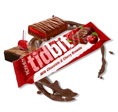 Biscoito Cobertura Chocolate Recheio Brownie Cereja - TidBit - Ucrânia ...