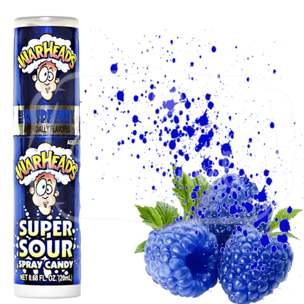WarHeads Blue Raspberry Super Sour Spray - Importado Estados Unidos ...