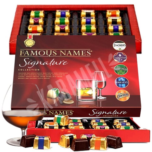 Bombons Chocolate Famous Names Signature - Importado Polônia | Karamell ...