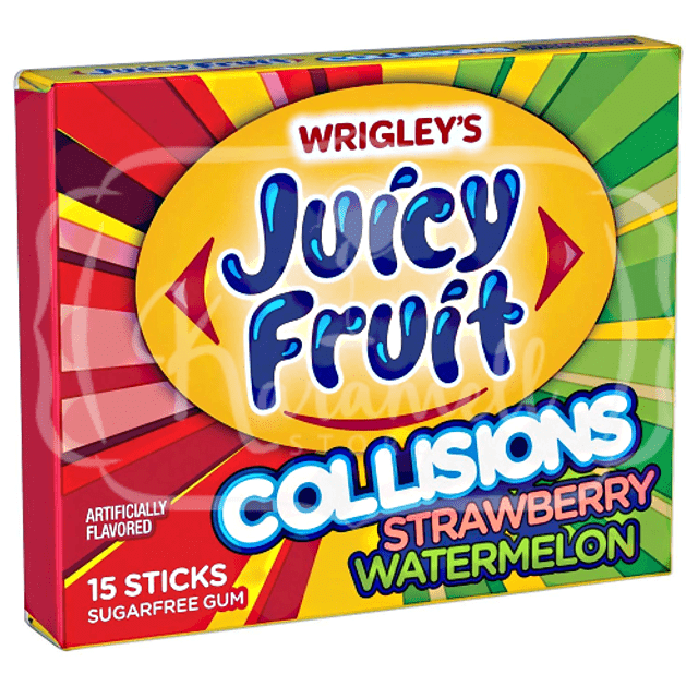 Chiclete Juicy Wrigley's Collisions Morango Melancia Estados Unidos ...