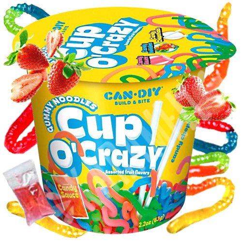 Balas Cup O'Crazy Gummy Noodles - Importado | Karamell Store