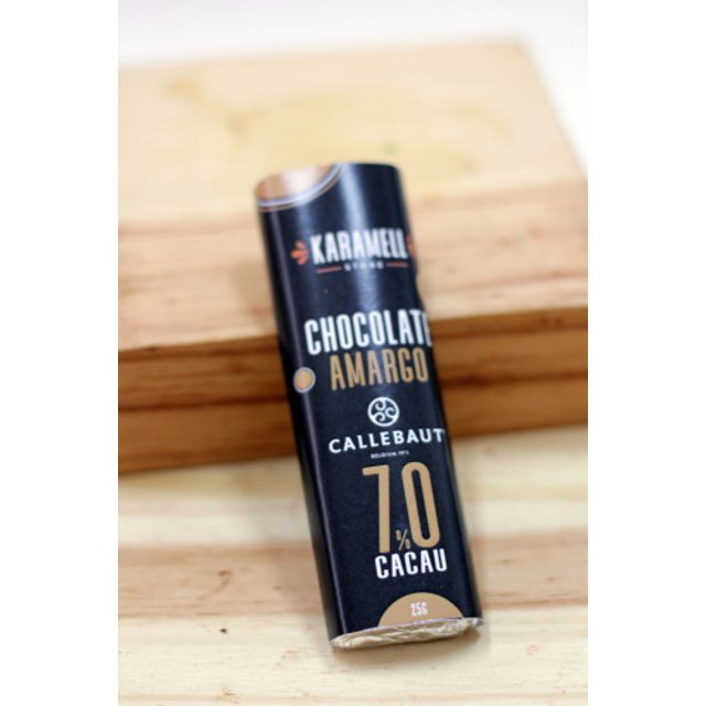 Chocolate Belga Amargo 70% Cacau 25g - Linha Karamell | Karamell Store