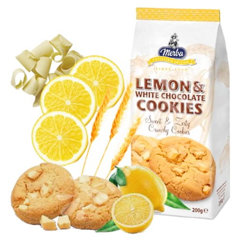 Cookies Lemon & White Chocolate - Merba - Holanda | Karamell Store