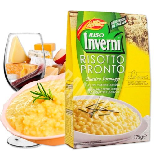 Risotto Pronto Quattro Formaggio - Riso Inverni - Importado Itália ...