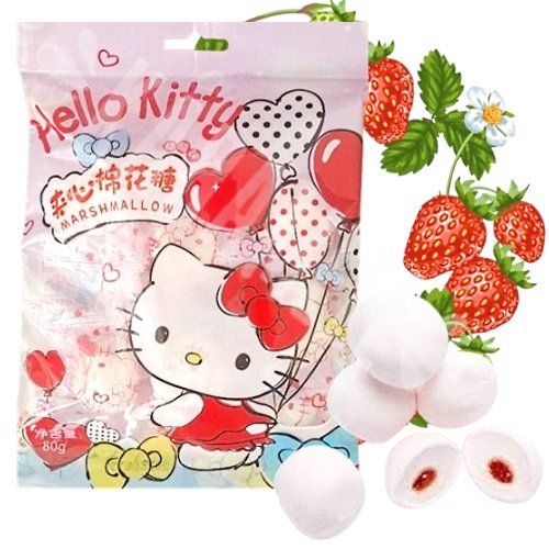 Marshmallow Sabor Morango - Hello Kitty - Importado | Karamell Store