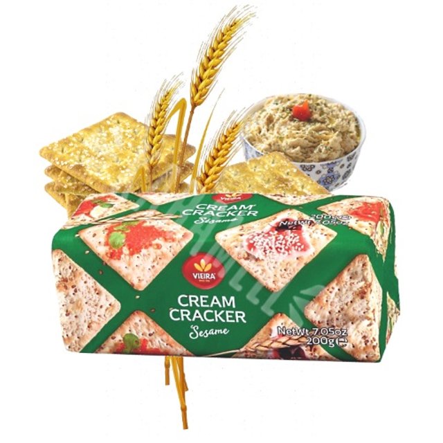 Biscoito Cream Cracker com Gergelim - Vieira - Importado Portugal ...