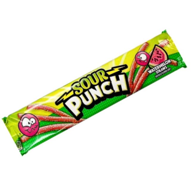 Balas Sour Punch Watermelon Straws - Importado EUA | Karamell Store