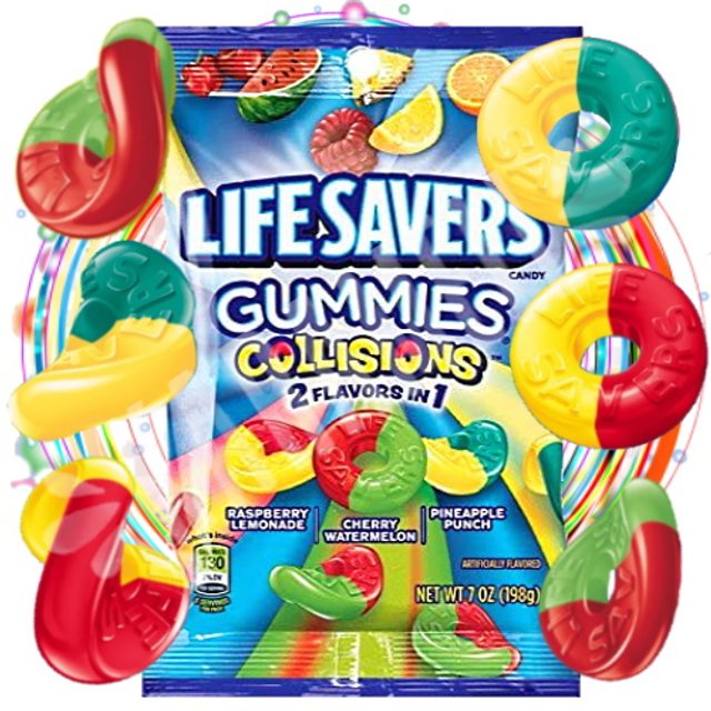 Balas Gummies Collisions Double Flavor - Life Savers - EUA | Karamell Store