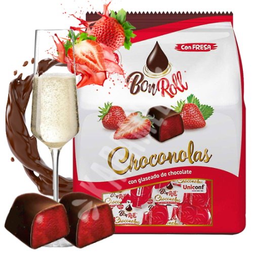 Chocolate Bon Roll Choconolas Morango - Uniconf - Espanha | Karamell Store