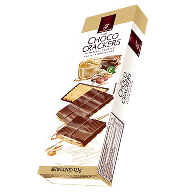 Biscoito Choco Crackers Peanut Butter Milk Chocolate - Tago - Polônia ...