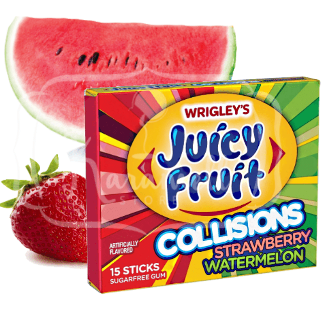 Chiclete Juicy Wrigley's Collisions Morango Melancia Estados Unidos ...