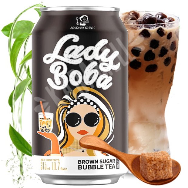 Bebida Brown Sugar Bubble Tea Lady Boba - Importado | Karamell Store