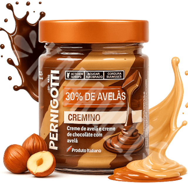Cremino Clássico Pernigotti - Creme Avelã & Chocolate - Itália ...