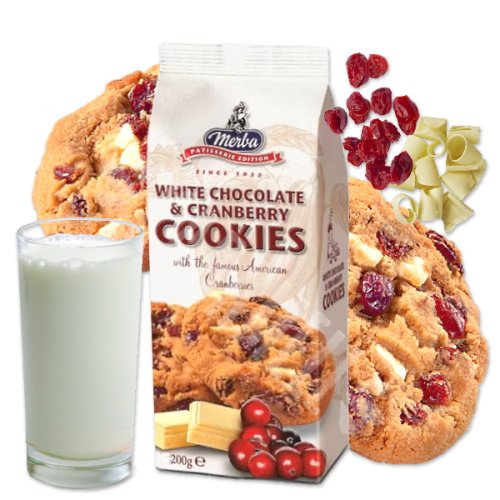 Cookies White Chocolate & Cranberry - Merba - Holanda | Karamell Store
