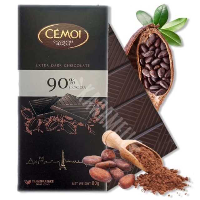 Chocolate Extra Dark 90% Cocoa - Cémoi - Importado França | Karamell Store