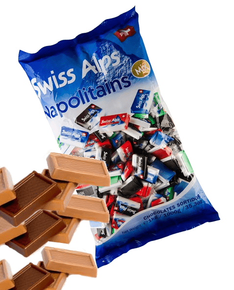 Alprose Swiss Alps Napolitains Mix Chocolates Suíços | Karamell Store