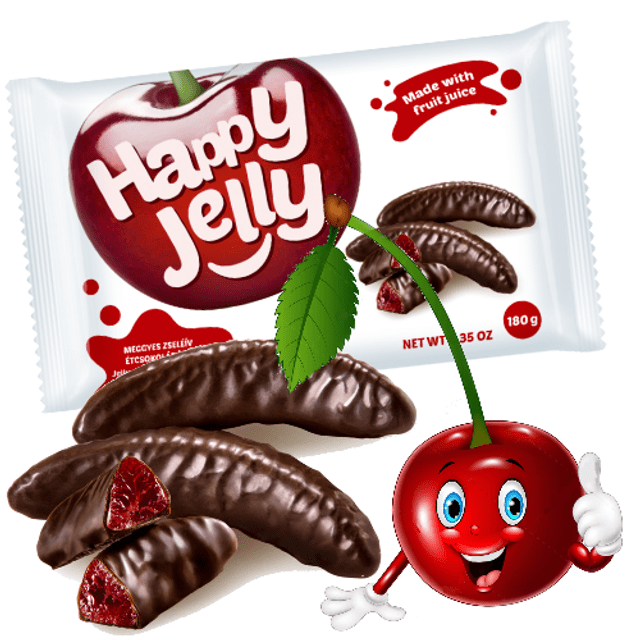 Happy Jelly Cherry - Geléia Cereja Coberta Chocolate | Karamell Store