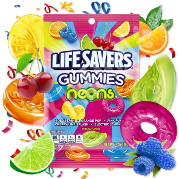 Gummies Neons Life Savers - Balas Frutadas Coloridas - EUA | Karamell Store