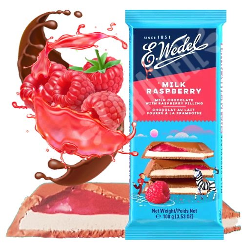 Chocolate Milk Raspberry - E.Wedel - Importado Polônia | Karamell Store