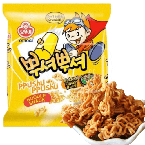 Salgadinho Sabor Carne - Ppushu Ppushu Noodle Snack - Importado Coreia ...