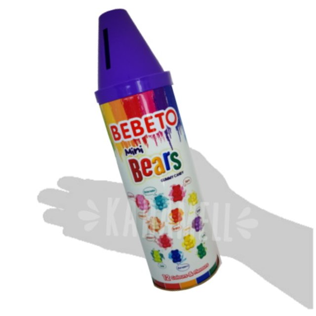 Lapis Gummy Gigante Mini Bears Candy Tampa Roxa - Bebeto - Turquia ...