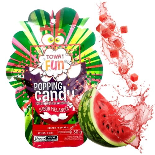 Bala Explosiva Popping Candy Sabor Melancia - Towa Fun - Importado ...