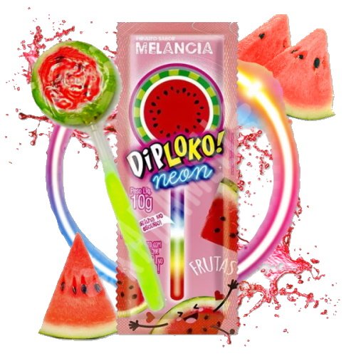 Pirulito Neon Melância - Dip Loko - Importado | Karamell Store