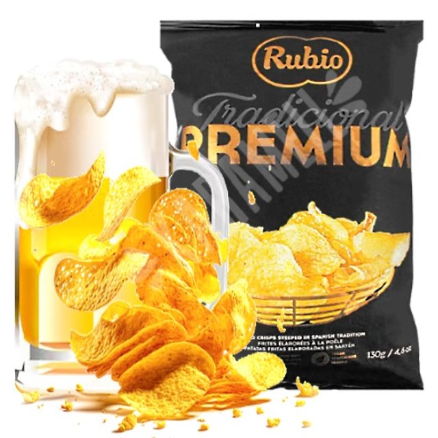 Potato Crisps Rubio Tradicional Preminum - Rublo Snacks - Espanha ...