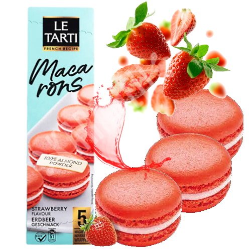 Macarons Strawberry - Biscoito Le Tarti - Importado Rússia | Karamell Store