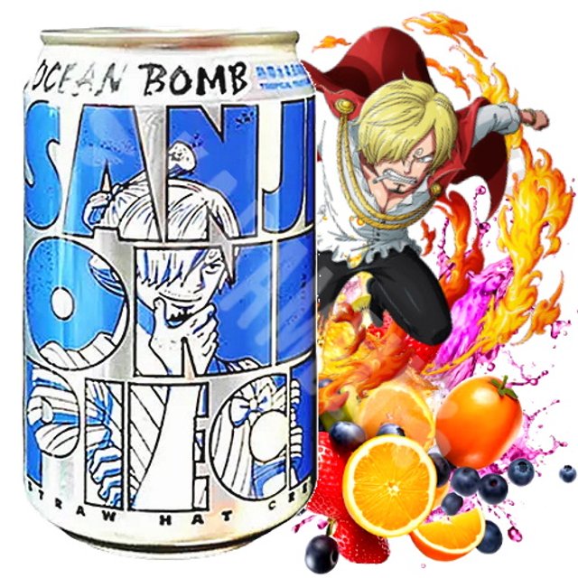Refrigerante One Piece Sanji - Sabor Frutas Tropicais - Importado ...