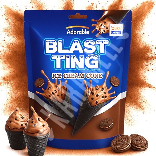 Sorvete Quente - Biscoito Blas Ting Ice Cream Cone Chocolate ...