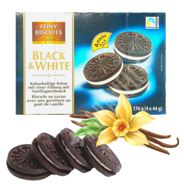 Kit 2 Biscoitos Feiny Biscuits Black White & Black Chocolate - Áustria ...