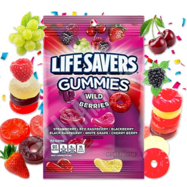 Gummies Wild Berries Life Savers - Balas Frutos Silvestres - EUA ...