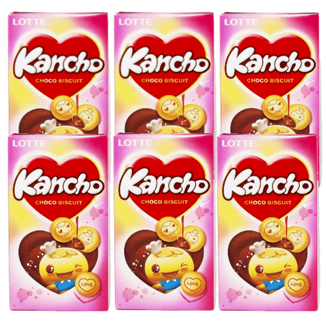 Lotte Kancho Biscoitos Recheados Chocolate - Coreia | Karamell Store