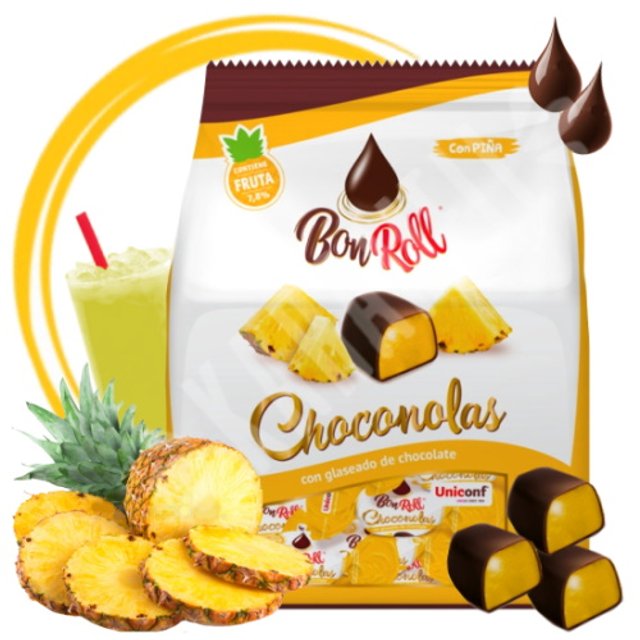 Chocolate Bon Roll Choconolas Abacaxi - Uniconf - Espanha | Karamell Store