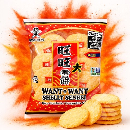 Biscoito Doce de Arroz Want Want Shelly Senbei 122g - Importado ...