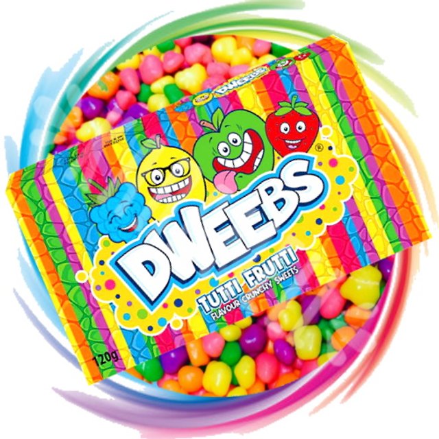 Balas Mastigáveis Dweebs Tutti Frutti Crunchy Sweets - Importado ...