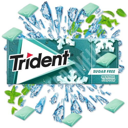 Trident Extreme Mentol - Chicletes sabor Menthol e Eucalipto - Espanha ...