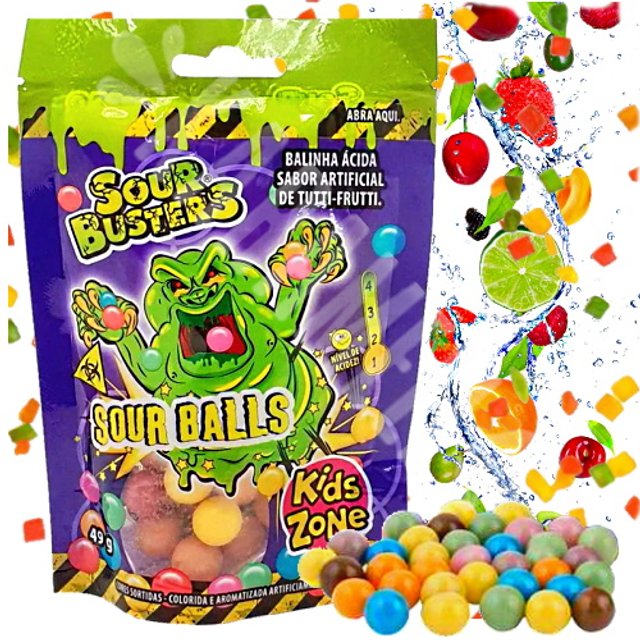 Balas Ácidas Sour Busters Balls Kids Zone - Paquistão | Karamell Store