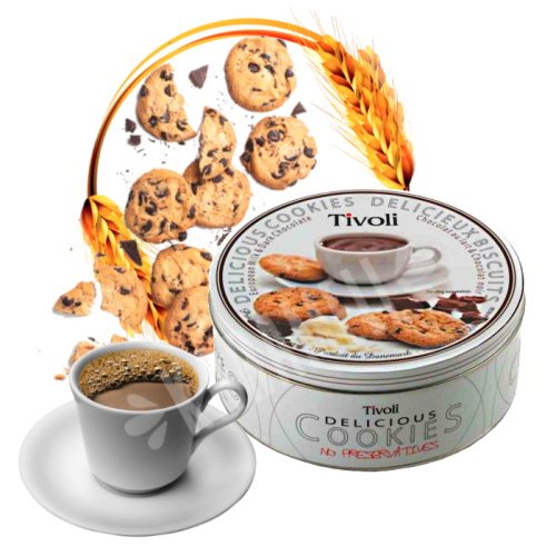 Cookies com Chocolate ao Leite e Meio Amargo - Tivoli - Dinamarca ...
