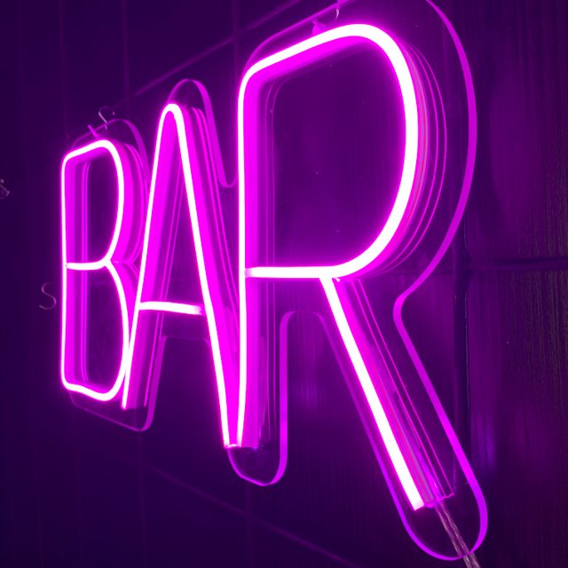 Placa Luminária Neon Led - BAR - 30x40cm | Atacado neon