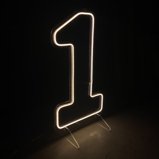 Luminária Neon Led - NÚMEROS DE 0 A 9 - 60 CM COM BASE 60cm | Atacado neon